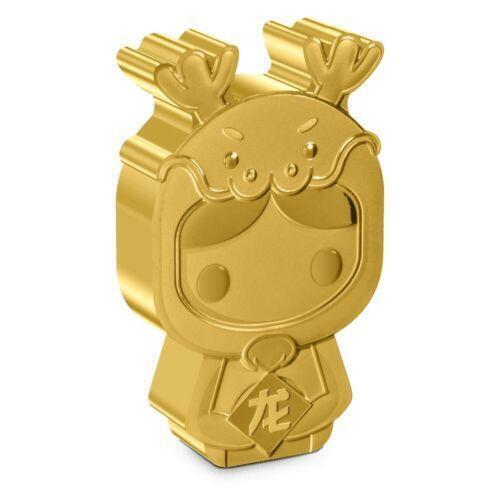 2024 Niue $2, Lunar Series, Year of the Dragon, Gilded, Silver, Chibi ...